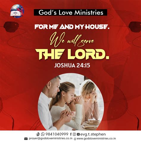 Joshua 24 15 God S Love Ministries Today S Promise