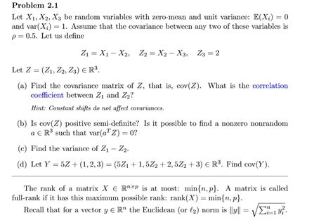 solved problem 2 1 let x1 x2 x3 be random variables with