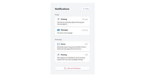 Card Notifications Tailwind Component