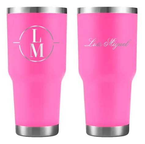 Luis Miguel Termo 30 Onzas Vaso Térmico Grabado Láser Rosa