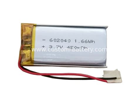 1S 3 7 V Lipo Battery 450mAh 602040 Lithium Ion Polymer Batteries