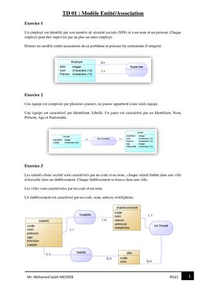 Exercices UML corrige EXERCICES UML 1 Dans un établissement