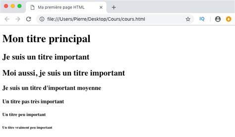Les Titres Et Les Paragraphes En Html Pierre Giraud