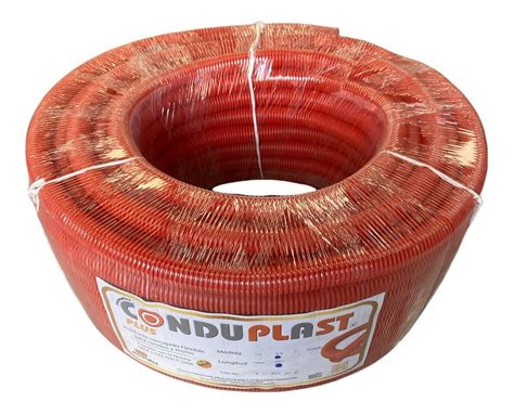 Tubo Poliducto Plus Flexible Naranja X M Conduplast Env O Gratis