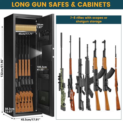 Snapklik 2024 NEW 7 8 Rifle Safe Fireproof Gun Safes For Home