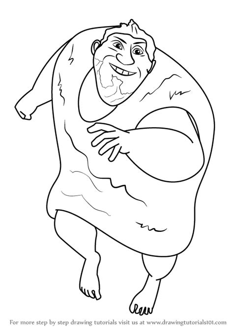 How To Draw Grug Crood From The Croods The Croods Step By Step