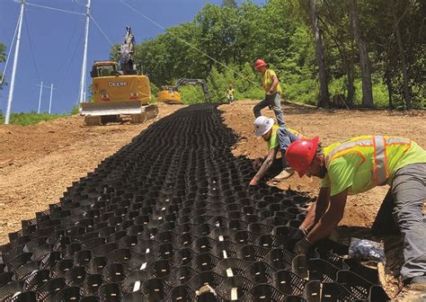 GEOWEB Slope Protection System Provides Transmission Line Stabilization