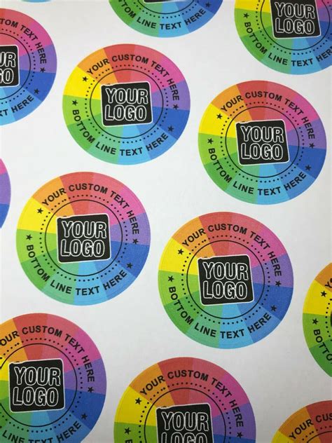 Round Mm Custom Printed Personalised Stickers Labels Etsy