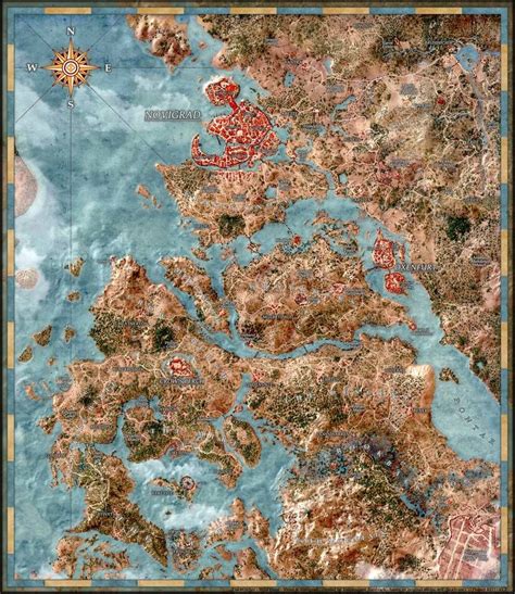 Reembolso Mar Paquete O Empaquetar Mapa Del Mundo De The Witcher