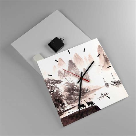 Horloge murale Arttor Le quotidien exotique de l Orient Cadran à