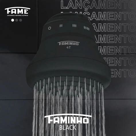 Ducha Faminho T Black V W C Cano Cm Bazar Ouro E Prata