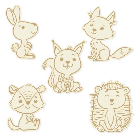 Banerek woodland cuties zwierzaki 15x15 cm 1 kpl P13 Przyjęcia