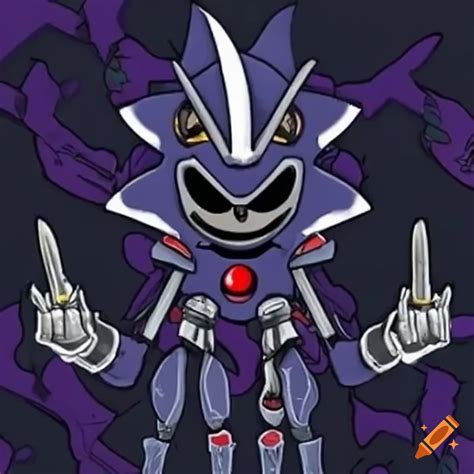 Digital Art Of A Virus Infected Digimon And Metal Sonic On Craiyon