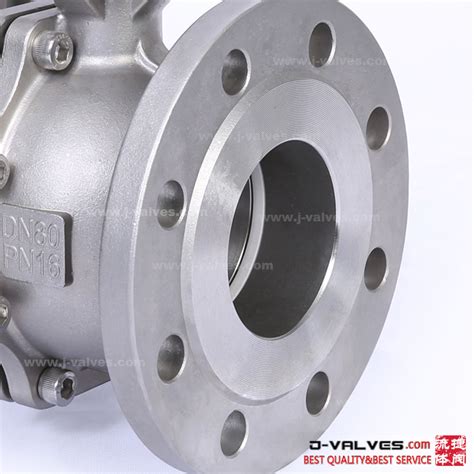 DIN Standard PN16 ISO5211 High Pad Full Port Flanged Stainless Steel
