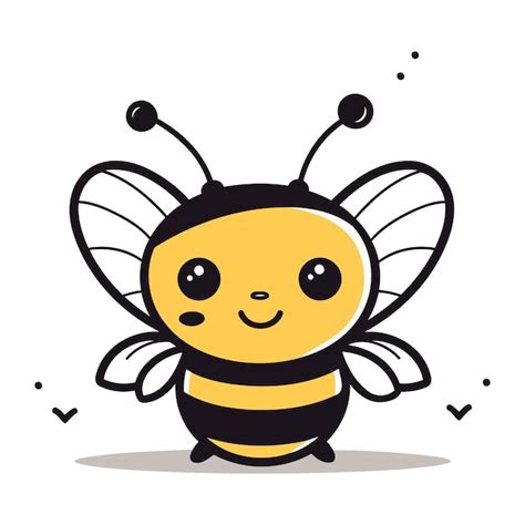 Premium Vector Cute Bee Cartoon Mascot Character Vector Illustration