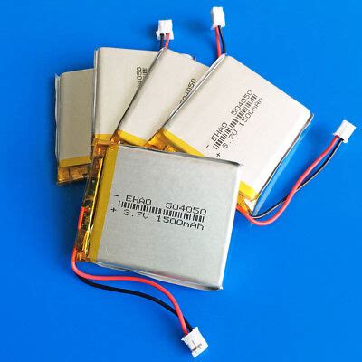 5 Pcs 3 7V 1500mAh LiPo Battery For PC DVD Camera MID 504050 JST 2 0mm