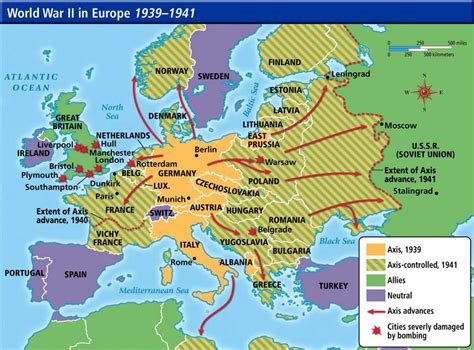 World War Ii Europe Map Worksheet