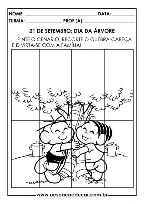 Atividades sobre o dia da arvore para colorir Educação e Transformação