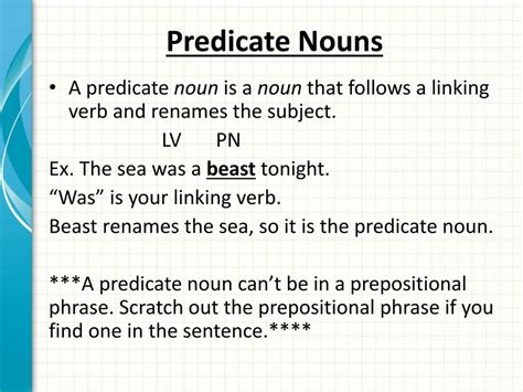 What Is A Predicate Noun Examples