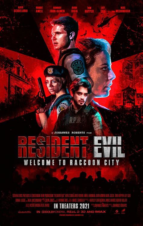RESIDENT EVIL WELCOME TO RACCOON CITY POSTER2021 Dibujos únicos