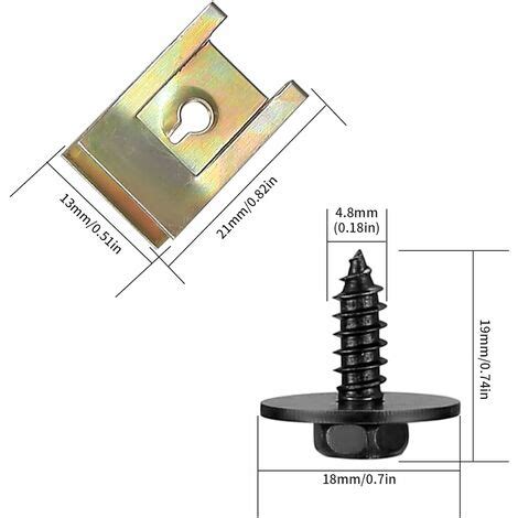 Dpzo Pi Ces U Clips Et Vis Kit Universal Metal Assortiment Agrafes