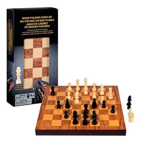 Juego De Ajedrez En Madera Plegable Caffaro 98367 Envío gratis