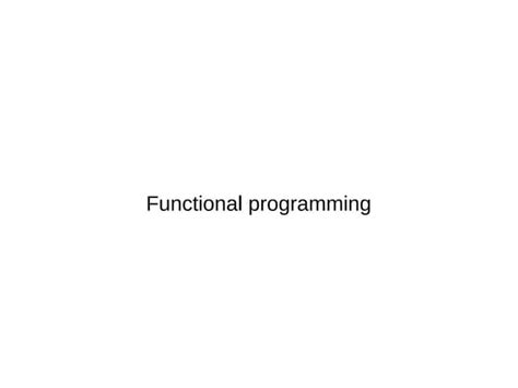 introduction to functional programming ppt