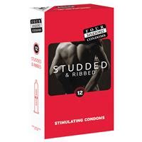 Four Seasons Condoms Studded Ribbed 12 Pack Beavers Adult Shop