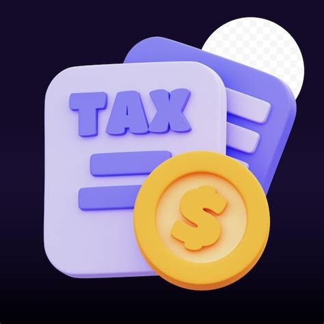 Premium PSD Tax 3d Graphic Illustration