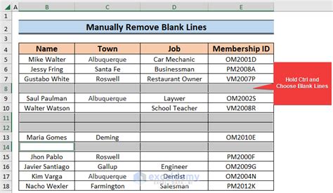 How To Remove Blank Lines In Excel 7 Methods ExcelDemy