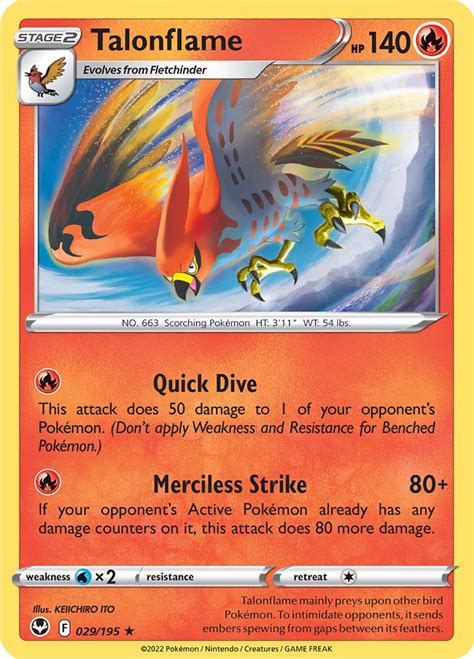 Serebii net Pokémon Card Database Silver Tempest 29 Talonflame
