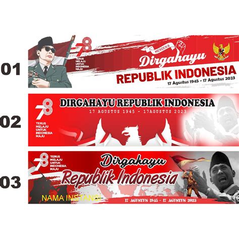 Jual Spanduk HUT RI Ke 78 Custom Nama Instansi Spanduk Dirgahayu RI
