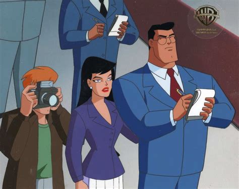 Superman The Animated Series Original Production Cel On Original