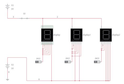 counter to 7 segment display with jk flip flops and logic gates multisim live