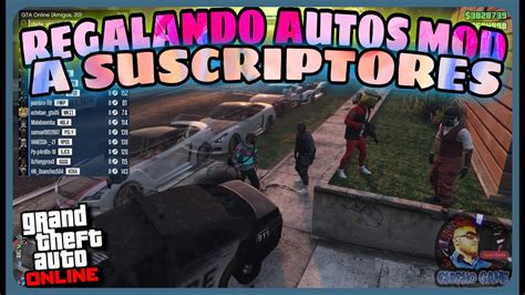 REGALANDO COCHES MOD A SUSCRIPTORES GTA 5 ONLINE PS5 PS4 YouTube