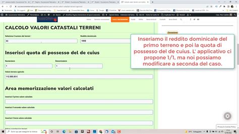 Applicazione Gratuita Per Calcolare Il Valore Catastale Dei Terreni Da