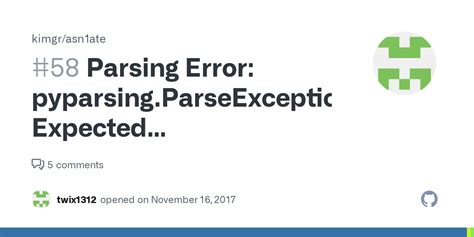Parsing Error Pyparsing ParseException Expected DEFINITIONS Issue