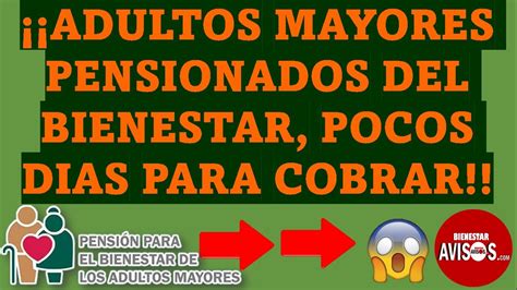 Quedan Pocos D As Para Cobrar La Pensi N Bienestar De Las Personas