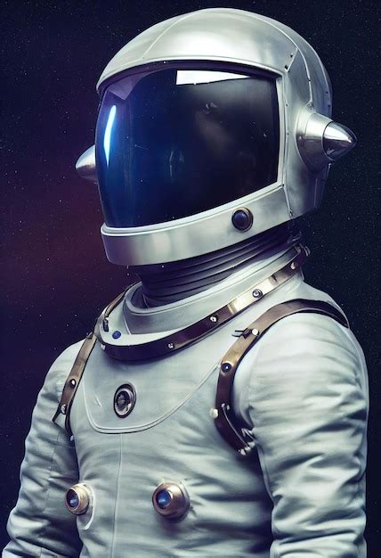 Retrato Realista De Un Astronauta En Un Traje Espacial Astronauta