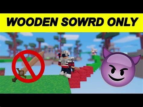 ROBLOX BedWars Wooden Sword Only Challenge YouTube