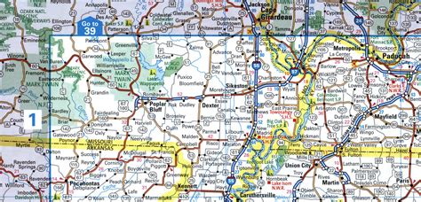 Map Interstate Highway I 57 Missouri Illinois Route Interchange Exit