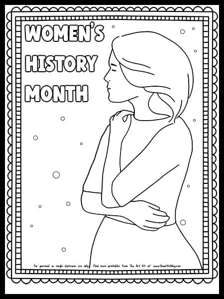 Women S History Month Coloring Page Free Printable The Art Kit