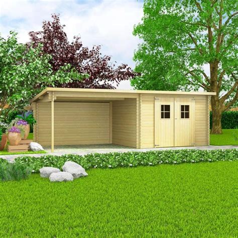 ABRI de jardin avec appentis réversible 15 m²