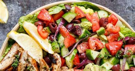 Lemon Herb Mediterranean Chicken Salad Recipe Samsung Food App