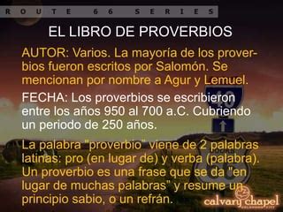 P20 Estudio Panorámico de la Biblia Proverbios PPT