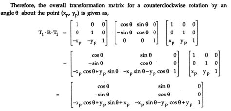 explain the steps used in rotation of 2d object about an arbitrary axis and derive the matrix