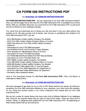Ca 568 Instructions Fill Online Printable Fillable Blank PdfFiller
