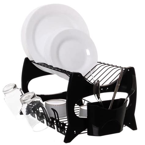 Escorredor Preto De Lou A Prato Pia Porta Copos Talher Shopee Brasil