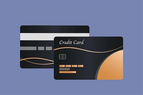 Dois cartões de crédito a palavra crédito Vetor Premium