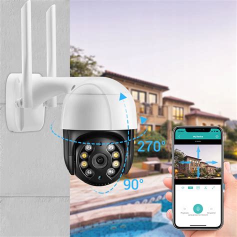 Kamera Obrotowa Wifi Mp Uhd Icsee V Bia O Czarna Czarno Bia Y